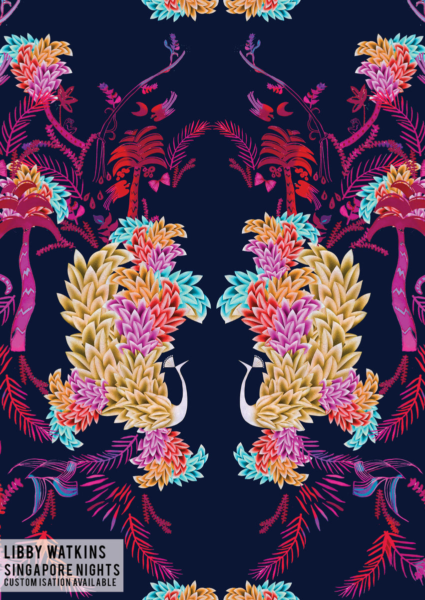Singapore Nights Wallpaper – Libby Watkins